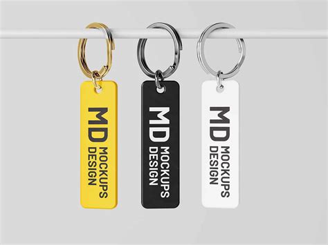 Rectangle Keychain Mockup