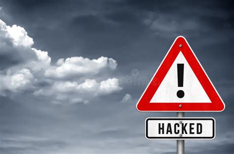 Hacker Sign Shows Spyware Unauthorized And Cyber Stock Illustration Illustration Of Sign