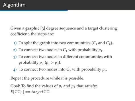 Modelling The Clustering Coefficient Of A Random Graph Ppt