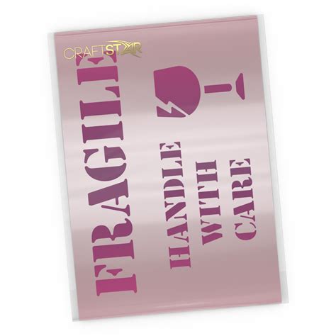 Fragile Handle With Care Sign Stencil Sign Template Craftstar