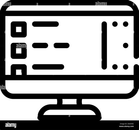 Software List Of Operating System Line Icon Vector Illustration Stock