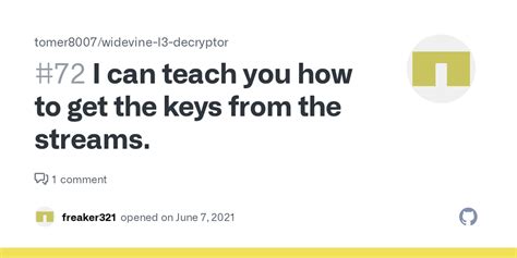 I Can Teach You How To Get The Keys From The Streams Issue Tomer Widevine L
