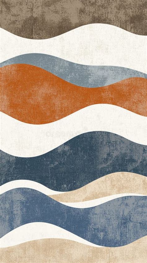 Modern Abstract Background Featuring A Layered Composition Of Wavy Flowing Shapes In A Palette