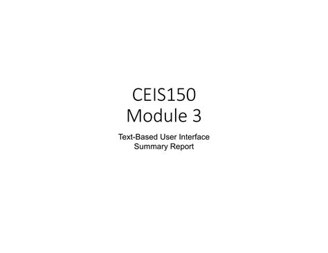 SOLUTION Ceis150 Project Template Module Deliverable Week 3 V2 Studypool