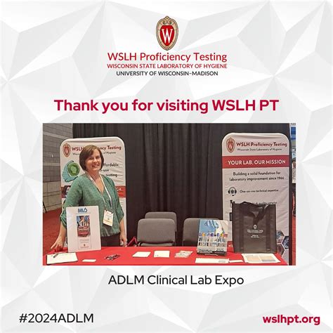 Wslh Proficiency Testing On Linkedin Adlm2024 Wslhpt Thankyou