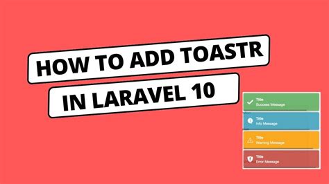 how to add toastr notification in laravel 10 the infinite insights