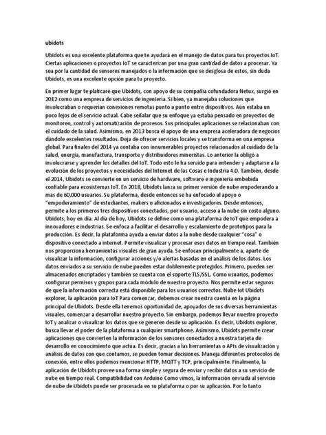 Ubidots Pdf