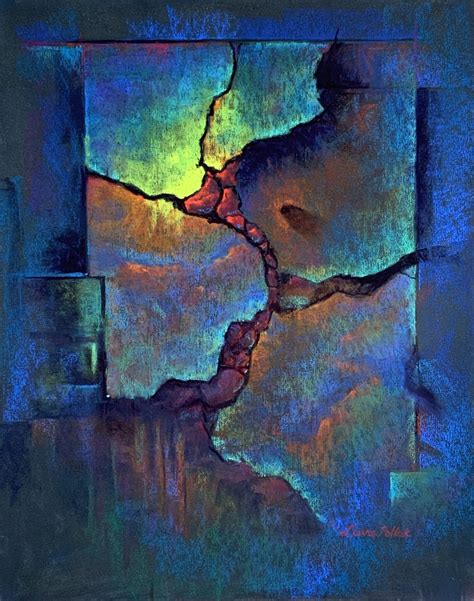 Surface Tension By Laura Pollak Pastel 20 X 16 Abstract Art
