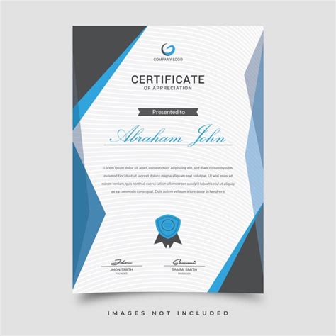Premium Vector Vector Certificate Template