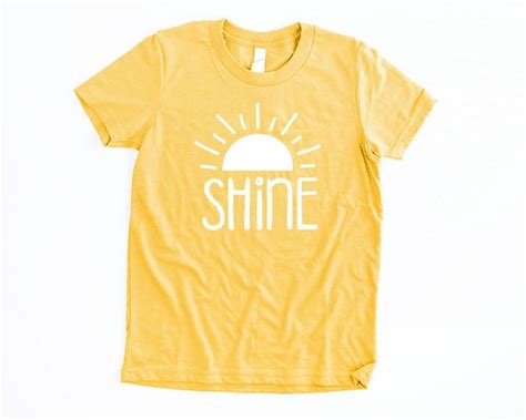 Shine Yellow Shirt Cute Shirts For Girls Tween Shirts Etsy