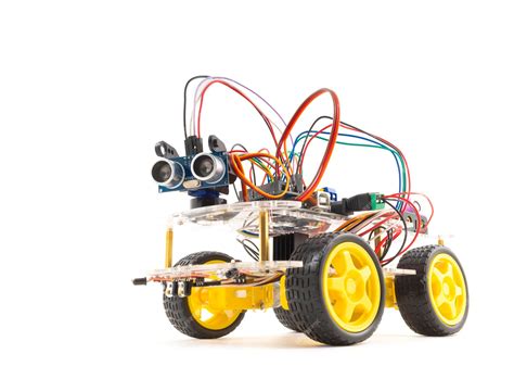 Premium Photo Programmable Four Wheels Drive 4wd Robotic Car With