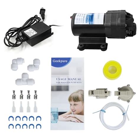 Geekpure Reverse Osmosis Booster Pump Kit With Transformer High And Low Pressure Switches