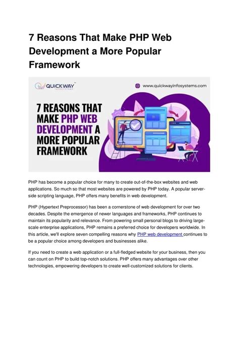 Ppt 7 Reasons That Make Php Web Development A More Popular Framework