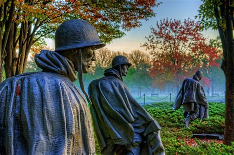 Korean War Veterans Memorial Fog Photograph By Craig Fildes Fine Art