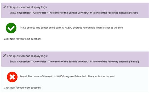 Provide Immediate Correct Or Incorrect Feedback For Each Survey