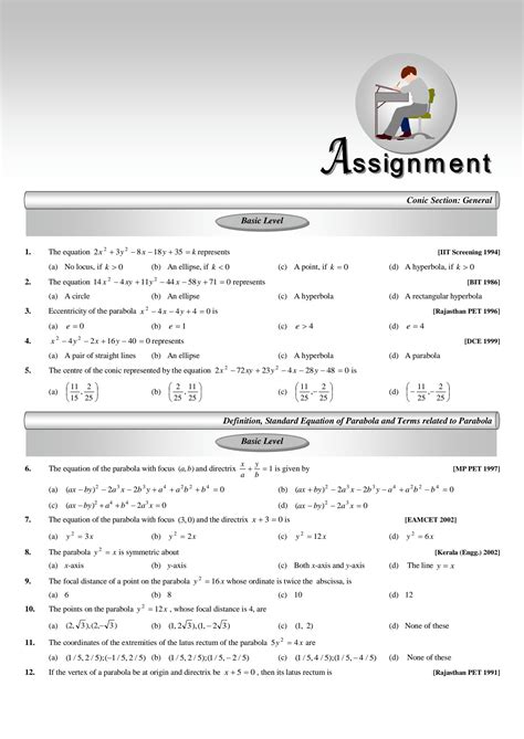 SOLUTION Iit Jee Main Maths Notes For Conic Section Assignment With Answers Studypool