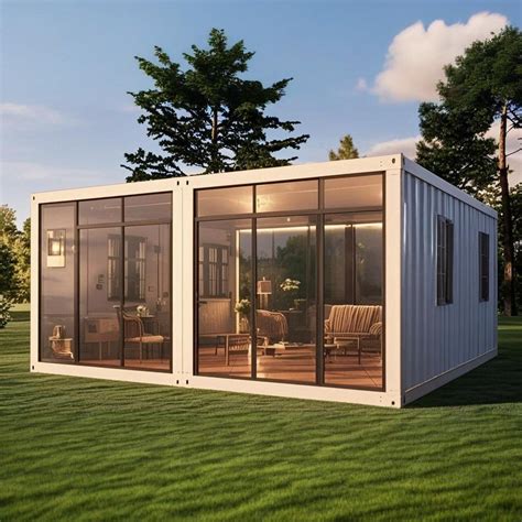 Movable Prefabricated Luxury Container House Glass Tiny Prefabhouses