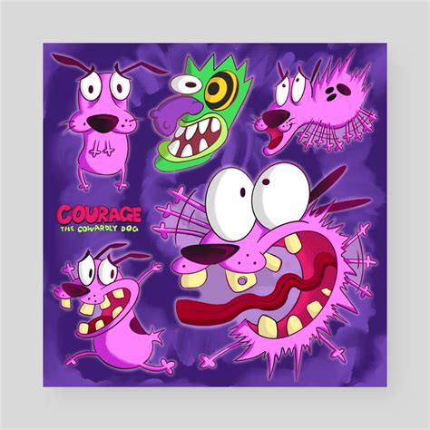 Courage The Cowardly Dog An Art Print By Taelor Benoit Inprnt