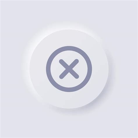 Cross Icon White Neumorphism Soft Ui Design For Web Design Application Ui And More Button