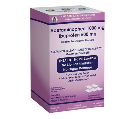 Acetaminophen Ibuprofen Transdermal Patch Once A Day Transdermal Patch Healthcare Privatelabel