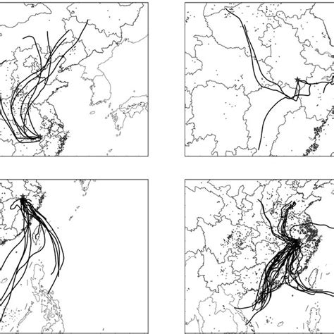 The Cluster Mean Of 72h Backward Trajectories Of Different Air Masses Download Scientific Diagram