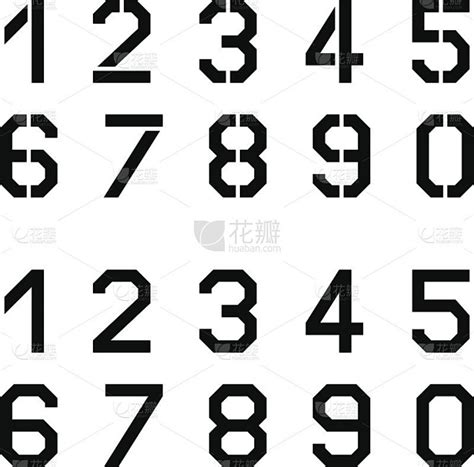 模板角字体数字