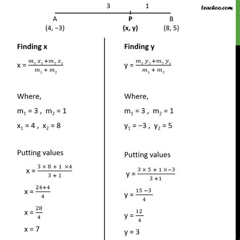 Example 6 Find Coordinates 4 2 And 8 5 In Ratio