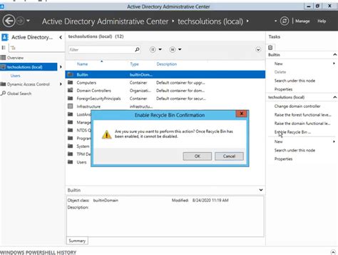 Active Directory Recycle Bin Enable Tech Solutions