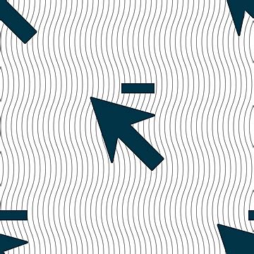 Geometric Texture Seamless Pattern Of Cursor Arrow Minus Icon Sign In Vector Format Vector