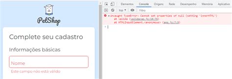 Innerhtml Erro No Console Javascript Na Web Validação De Formulários E Html5 Solucionado