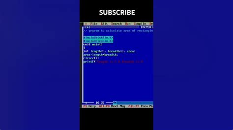Program To Calculate The Area Of Rectangle In C Programming Languageclanguageeducation
