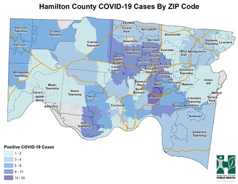 Hamilton County Ohio Zip Code Map