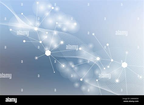 Molecular Structure With Connected Lines With Dots Medical Technology Chemistry Science