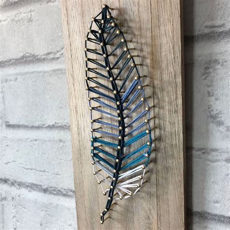 how to make feather string art