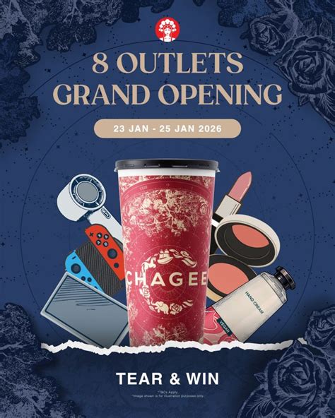 Chagee 8 Outlets Grand Opening Big Big Cup Tear And Win 23 25 Jan 2026