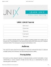 UNIX LINUX Tutorial Pdf AM UNIX LINUX Tutorial UNIX LINUX Tutorial PDF