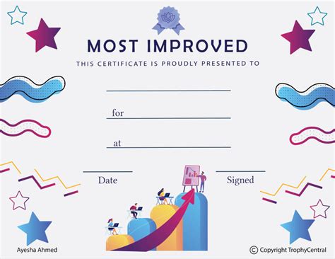 Most Improved Certificate Template