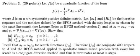 Problem 2 20 Points Let Fx Be A Quadratic