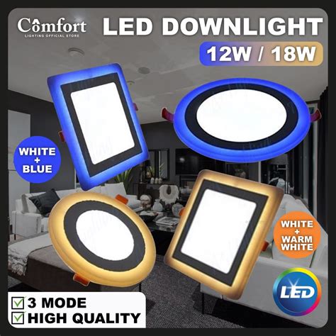 12w 18w 24w Double Color Led Downlight Led 2in1 Color Recessed Surface