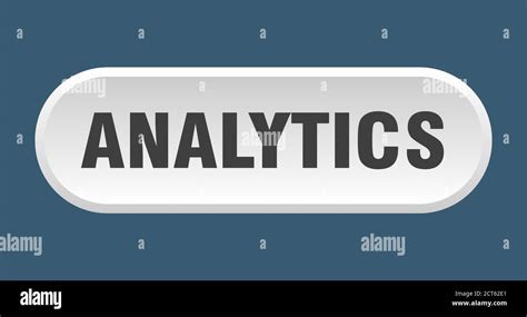 Analytics Button Rounded Sign Isolated On White Background Stock