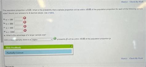 Solved The Population Proportion Is What Is The Chegg