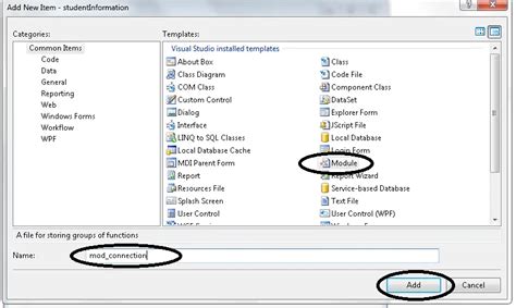 03 Setting Up Connection Between Ms Access Database And Visual Basic 2008