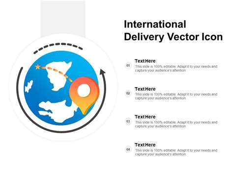 International Delivery Vector Icon Ppt Powerpoint Presentation Show Slides