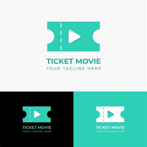 Premium Vector Elegant Vector Movie Ticket Logo Combination Ticket