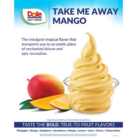 Dole Soft Serve Mix Mango Bag 4 4 Lbs Lollicupstore