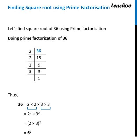 Finding Square Root Using Prime Factorisation Ganita Prakash Class 8