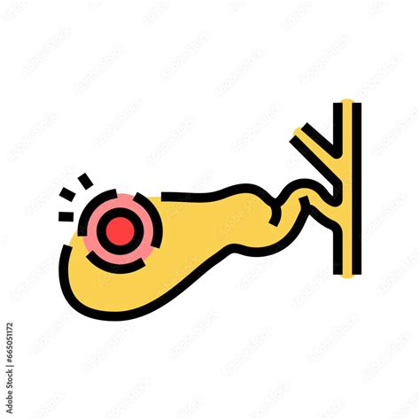 Gallbladder Check Gastroenterologist Color Icon Vector Gallbladder