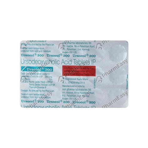 Buy Ursocol 300mg Tablet 15s Online At Flat 18 Off Pharmeasy