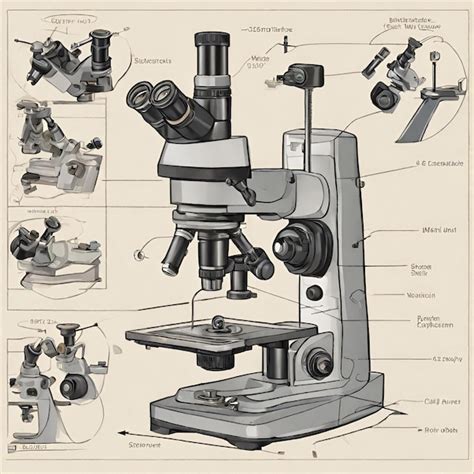 Stereo Microscope Exploring The Microscopic World Premium Ai