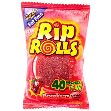 Rip Roll Sour Candy Strawberry Pinecone Distribution Inc